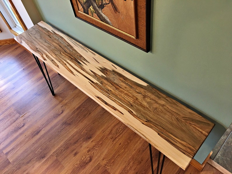 Custom Ambrosia Maple Console Table, Ambrosia Maple Hall Table, Unique ...