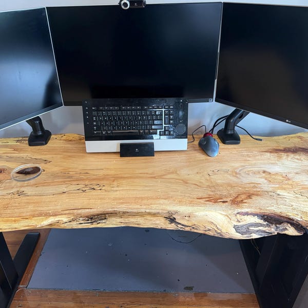 Wood Slab Desk - Etsy