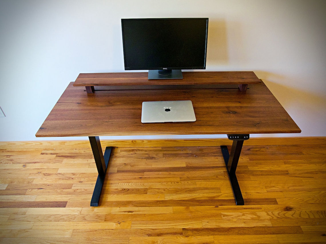 Appalachian Black Walnut Electric Adjustable Standing Smart - Etsy