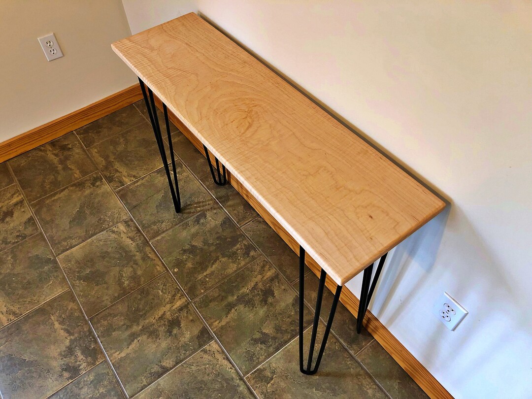 Appalachian Curly Maple Entryway Table, Unique Wood End Table, Side ...