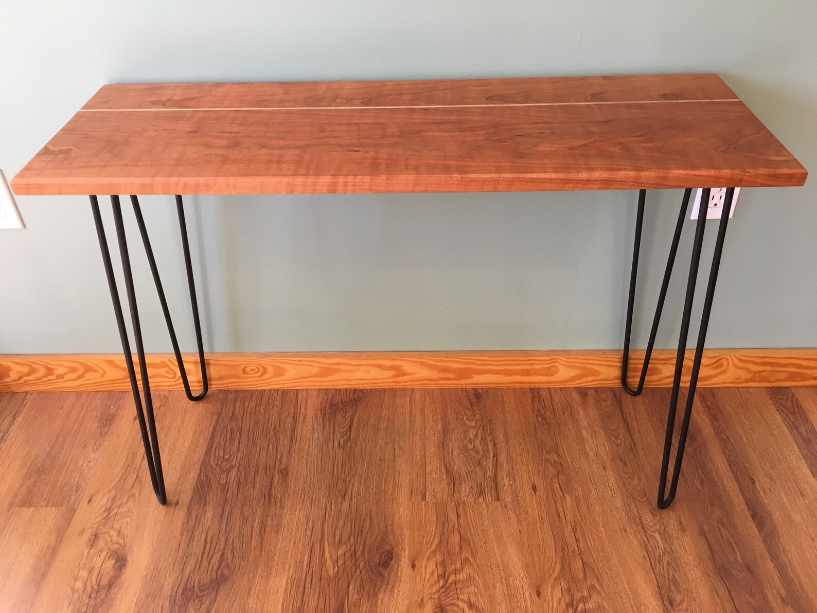 Appalachian Cherry X Curly Maple Console Table, Wood Hall Table, Custom ...
