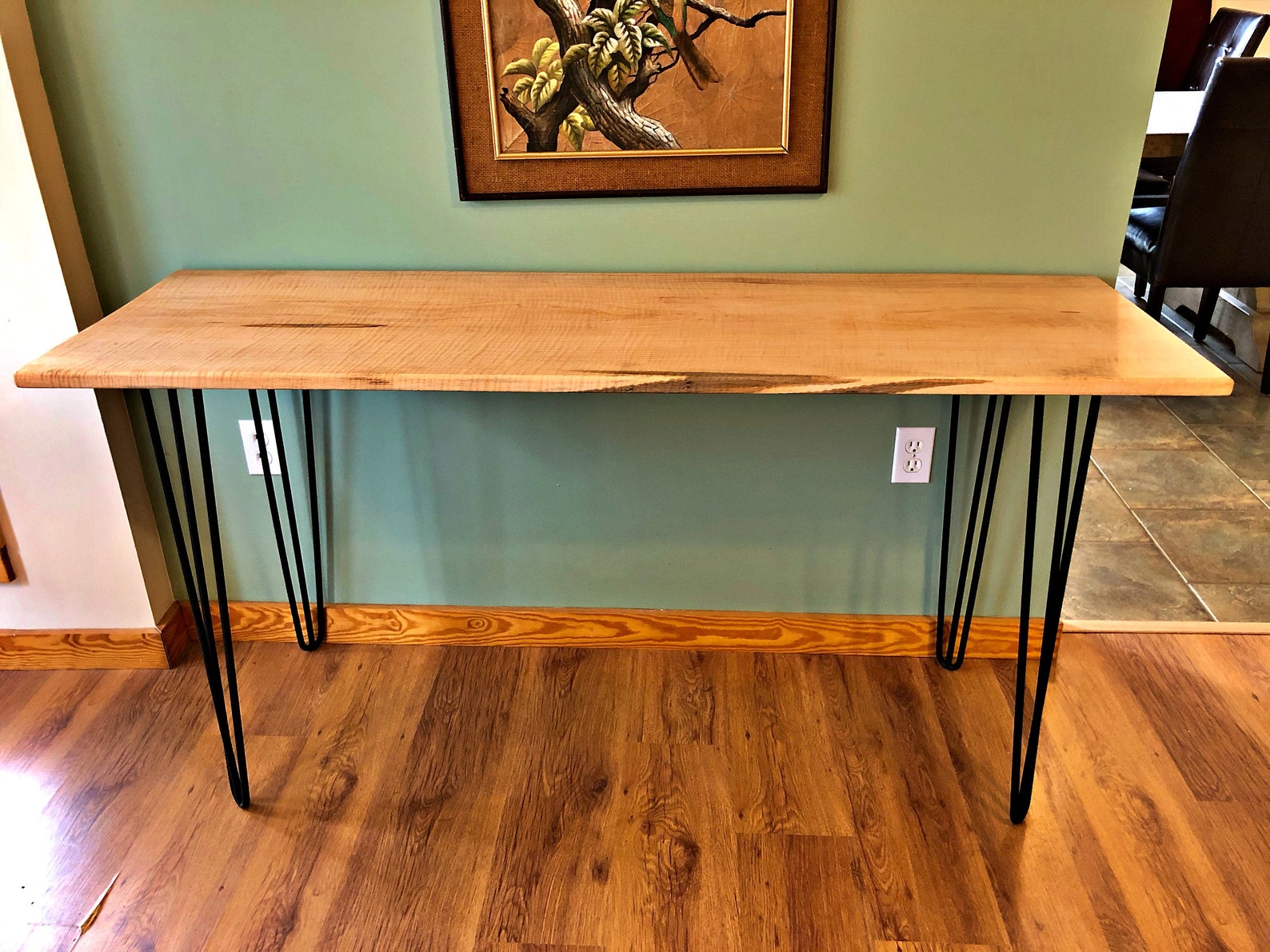 Appalachian Curly Maple Desk Unique Wood Desk Unique Hall | Etsy