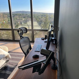 Custom Live Edge Electric Standing Smart Desk, Studio Desk, Recording ...