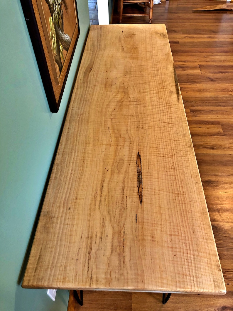 Appalachian Curly Maple Desk Unique Wood Desk Unique Hall | Etsy