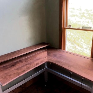 Custom Black Walnut Corner L Desk, Studio Desk, Recording Desk ...