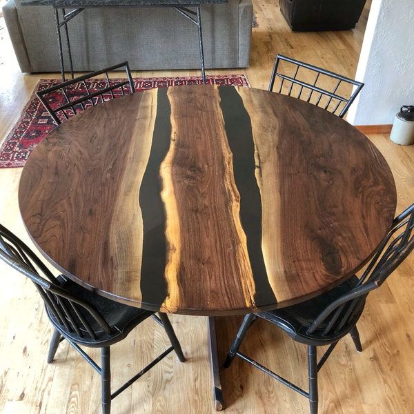 Live Edge Round Dining Table - Etsy