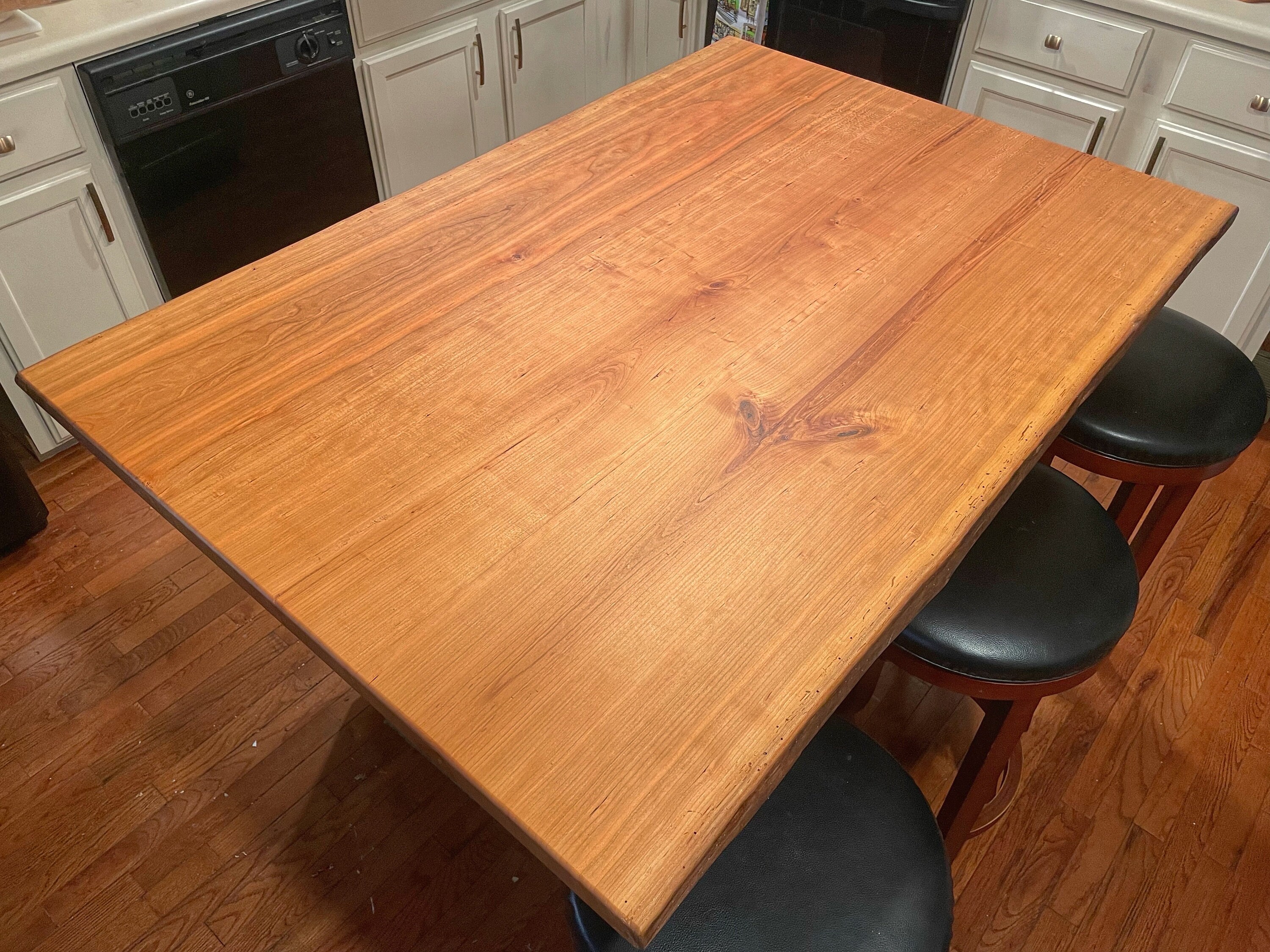Custom Cherry Kitchen Island/countertop, Custom Wood Kitchen Countertop ...