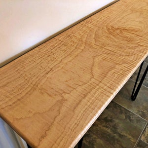 Appalachian Curly Maple Entryway Table, Unique Wood End Table, Side ...