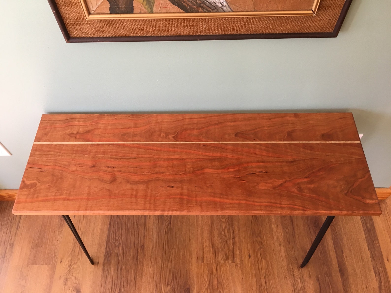 Appalachian Cherry X Curly Maple Console Table, Wood Hall Table, Custom ...