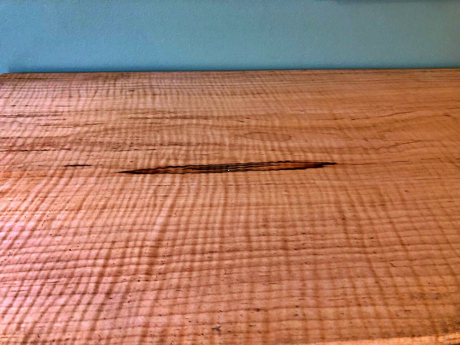 Appalachian Curly Maple Desk Unique Wood Desk Unique Hall | Etsy