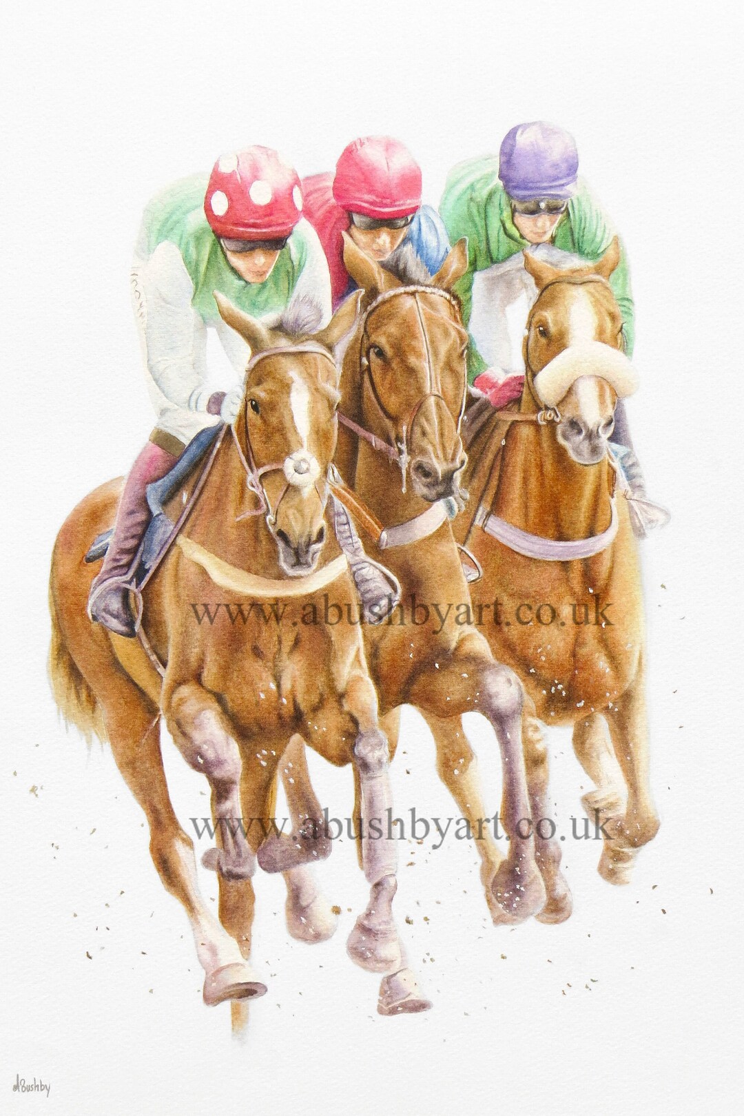 The Final Furlong/horse Racing Print/limited Edition - Etsy