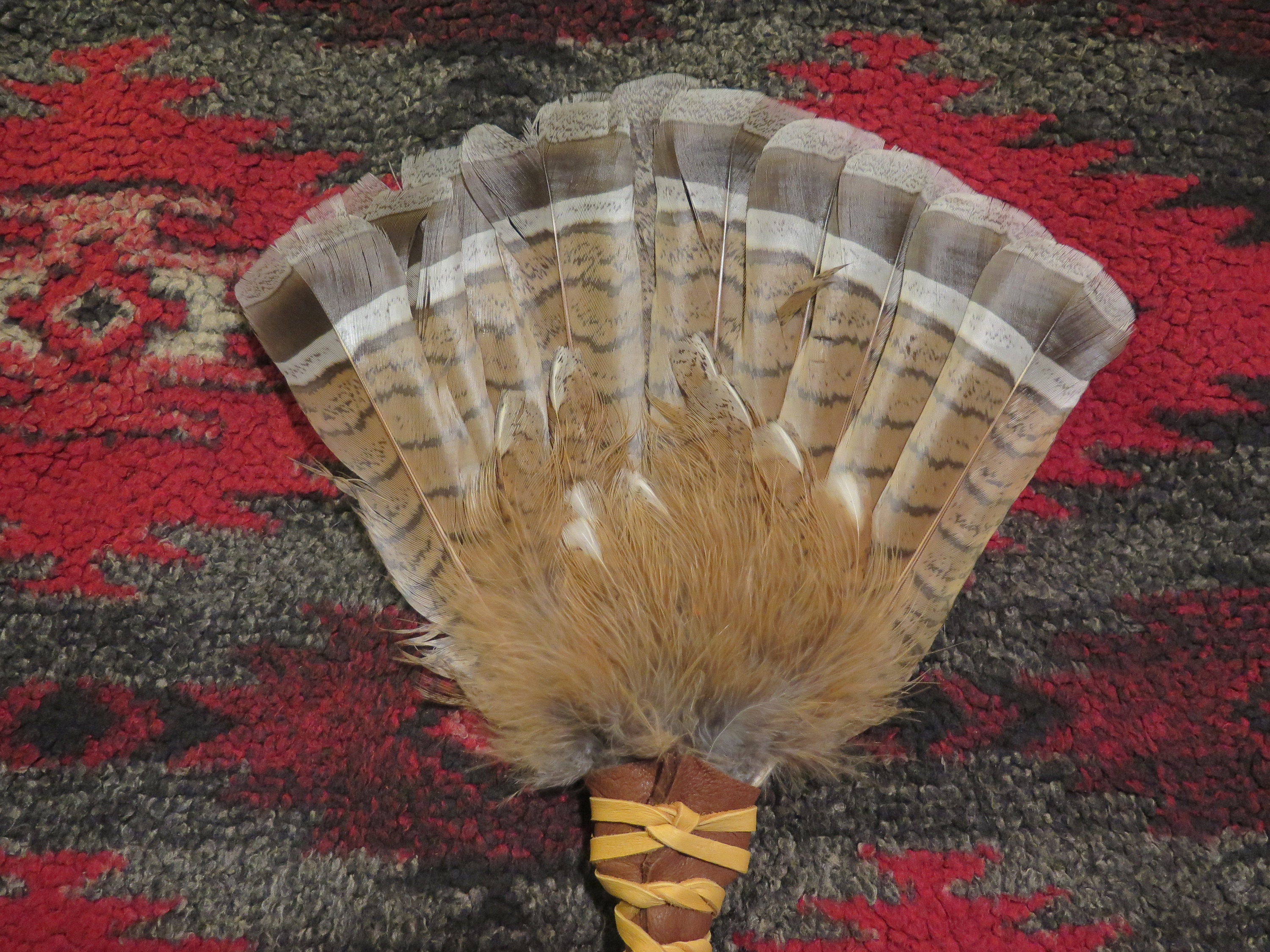 DISCOUNTED- Custom Handmade Shaman Prayer Smudge Medicine Feather Fan