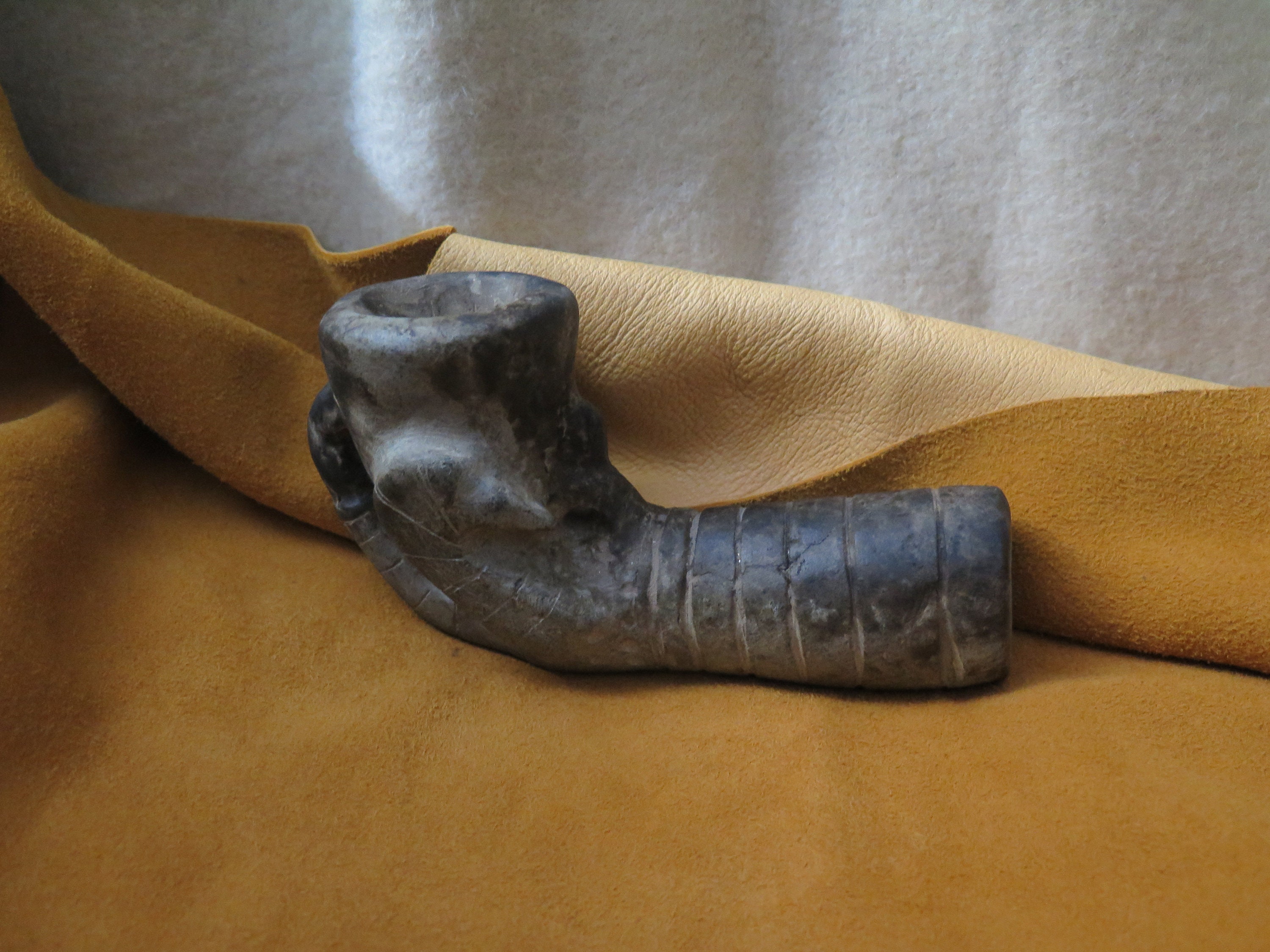 Native American New Never Smoked Eagle Claw Calumet Peace Pipe hand ...