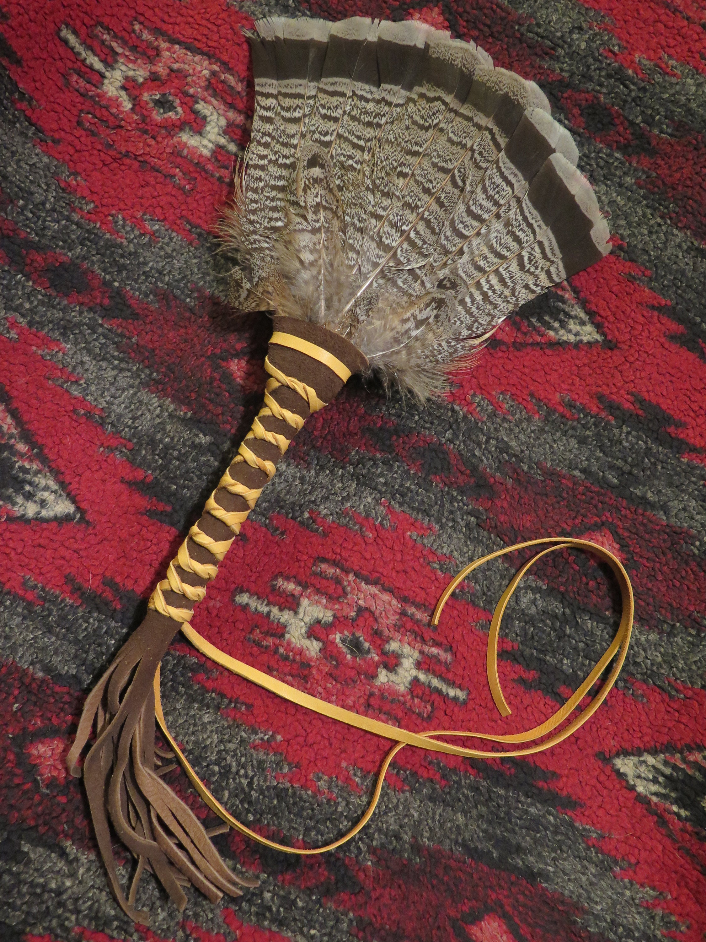 DISCOUNTED- Custom Handmade Shaman Prayer Smudge Medicine Feather Fan