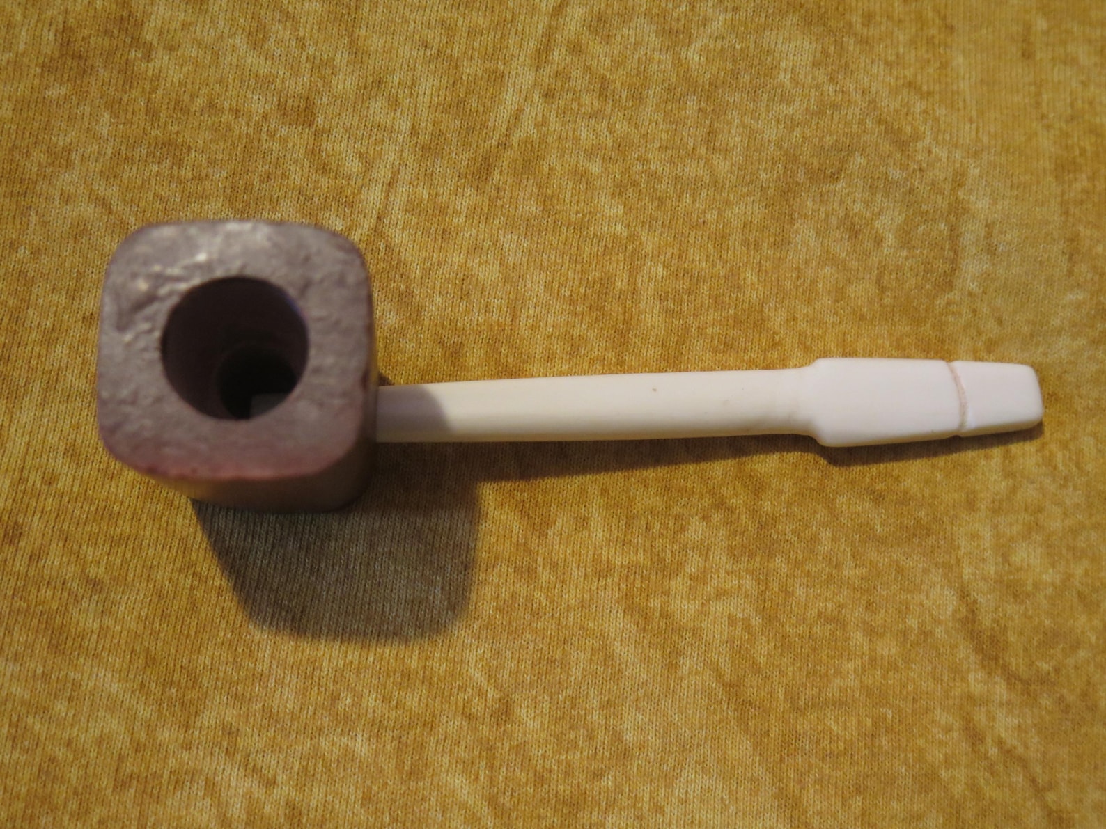 Catlinite Trapper Pipe: Hand-carved Pipestone With Bone Stem - Etsy