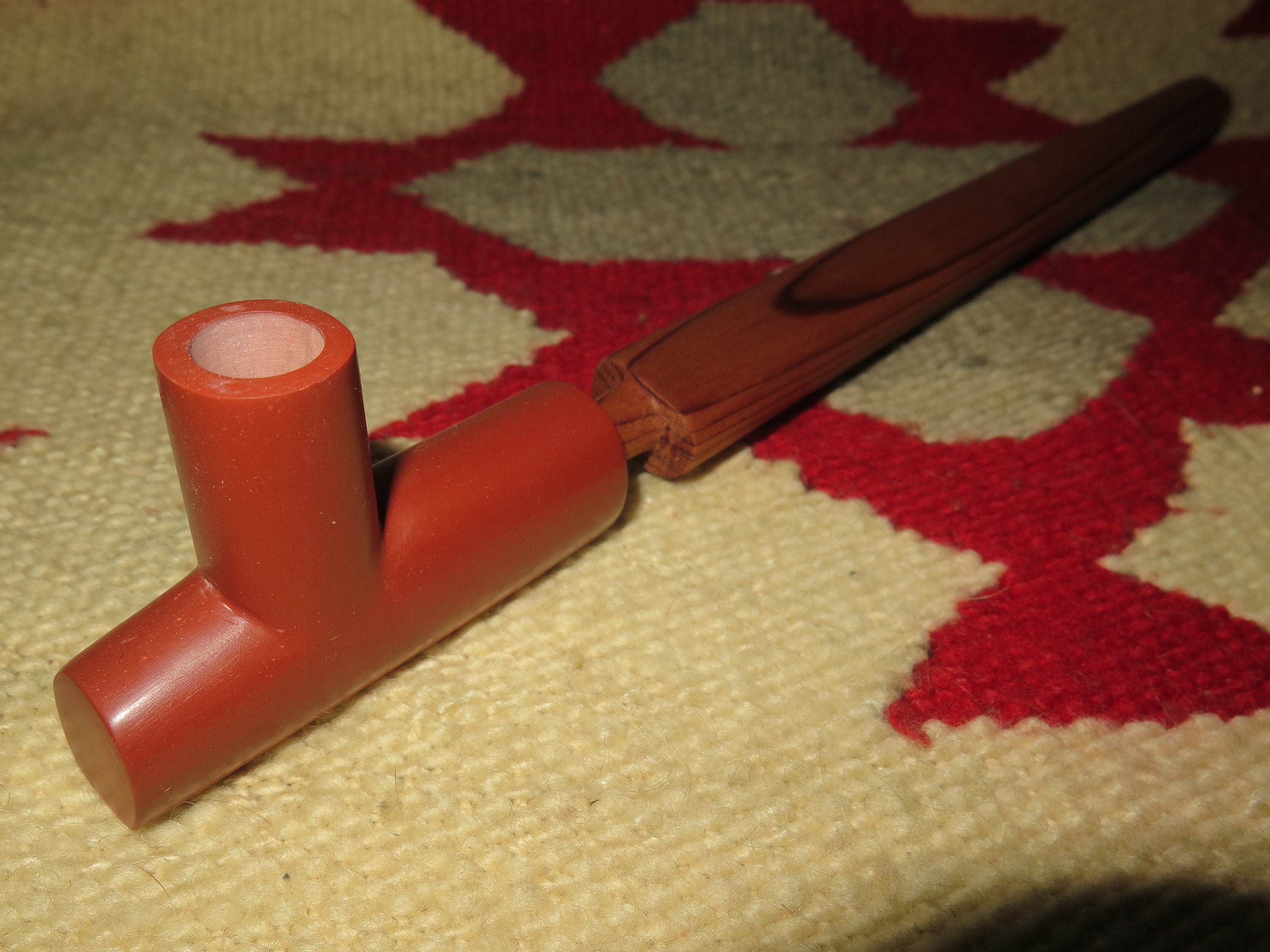 Peace Pipe Handcrafted Native American Catlinite Plains Ceremonial Pipe ...