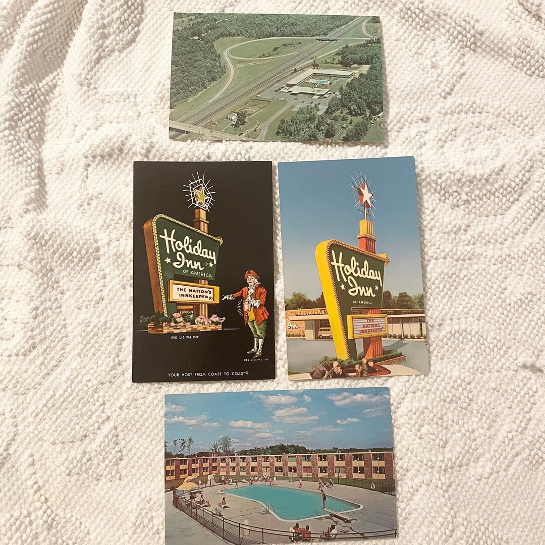 Vintage Holiday Inn Travel Postcards - Set of 4 (new York, Maine ...