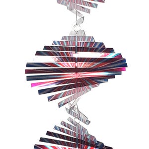 SS 3D Wind Spinner Helix Twister Stainless-steel 6.5"x18" Multicolored ...