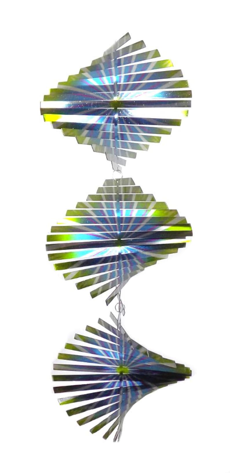 SS 3D Wind Spinner Helix Twister Stainless-steel 6.5"x18" Multicolored ...