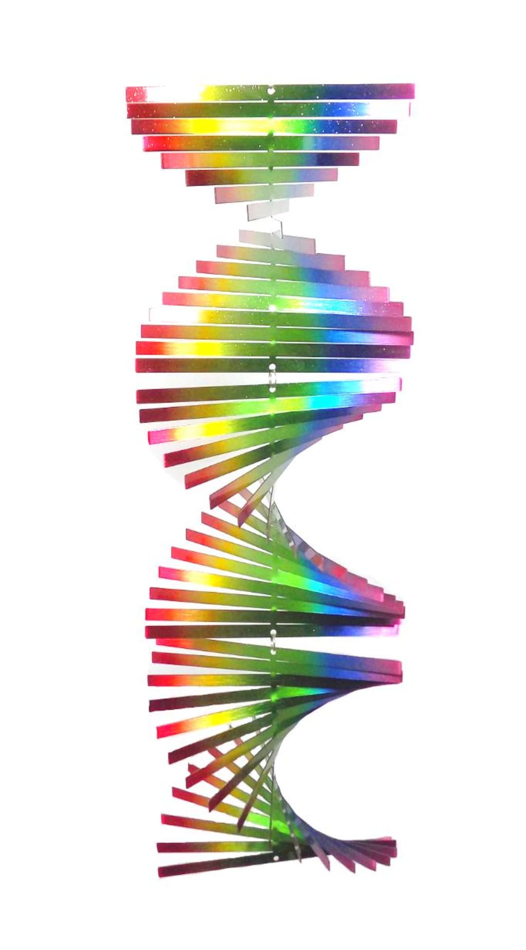 SS 3D Wind Spinner Helix Twister Stainless-steel 6.5"x18" Multicolored ...