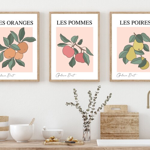 Kitchen Prints Set of 3 Kitchen Wall Art Set Kitchen Art - Etsy Canada