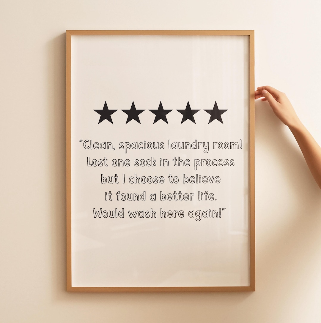 Funny Laundry Sign, Laundry Room Art, Funny Laundry Room Review ...