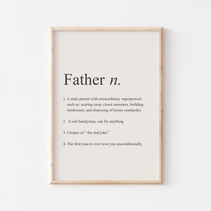 Father Definition Print, Father Print, Dad Definition, Father's Day ...
