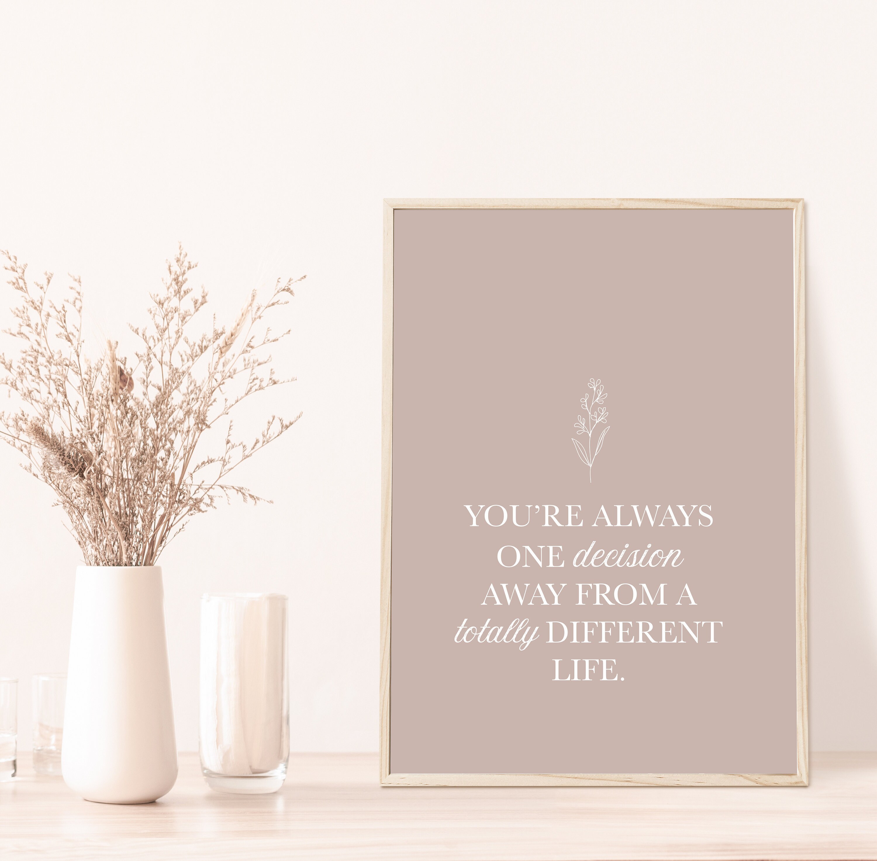 Inspirational Quote Print Boho Art Typography Print Wall | Etsy