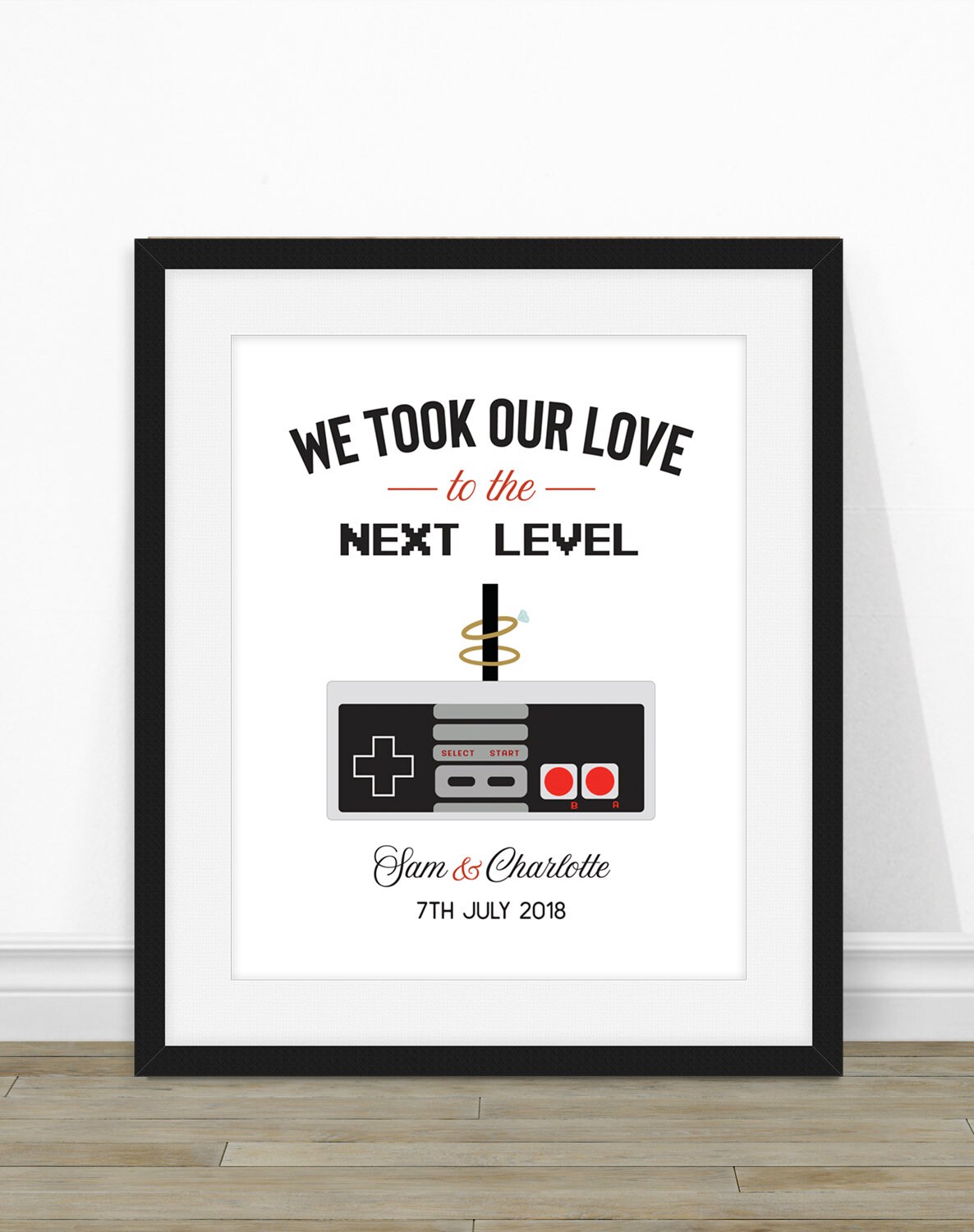 Video Game Wedding Gaming Art Geek Wedding Gift for | Etsy