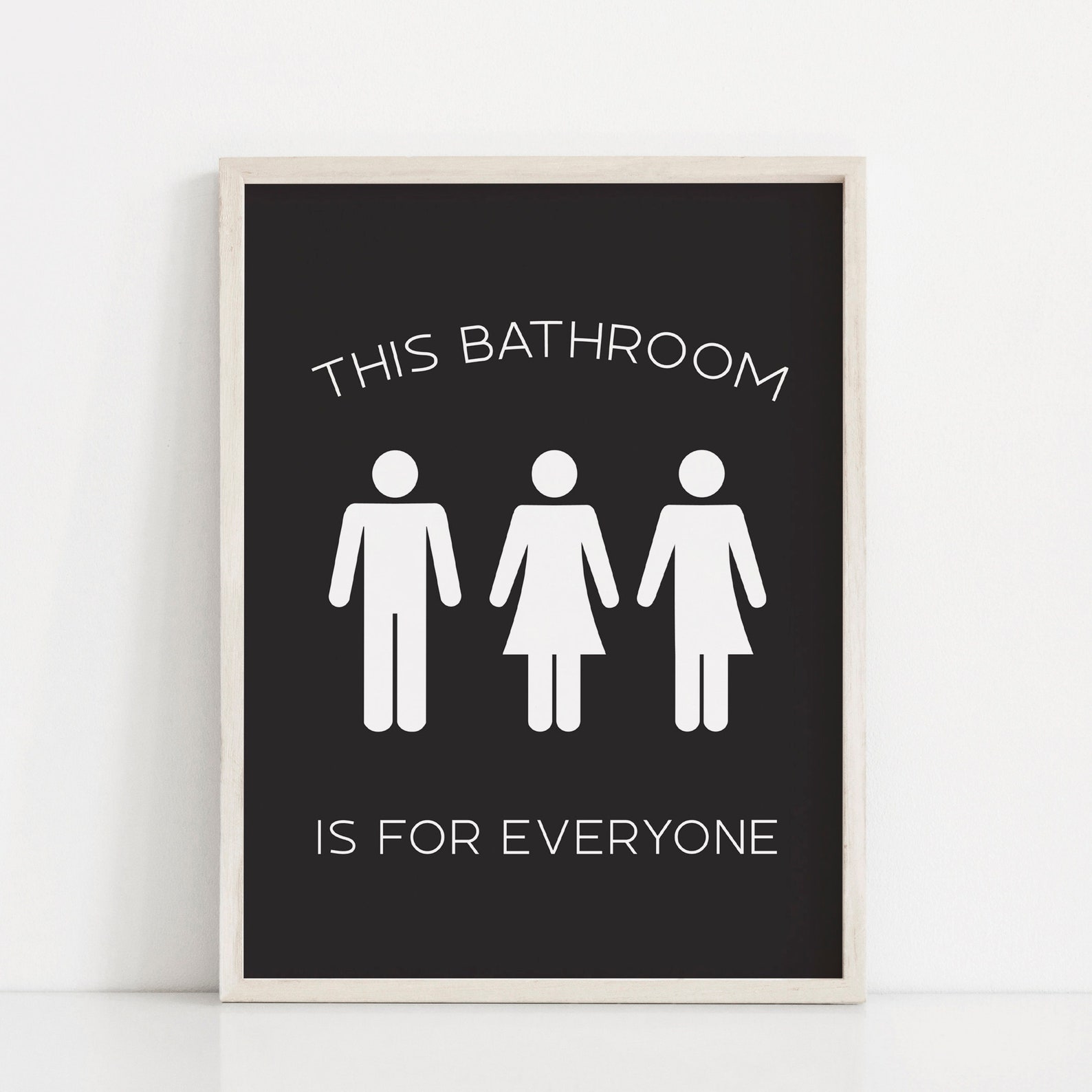 Unisex Bathroom Sign Transgender Bathroom Bathroom Art | Etsy