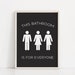 Unisex Bathroom Sign Transgender Bathroom Bathroom Art - Etsy Canada