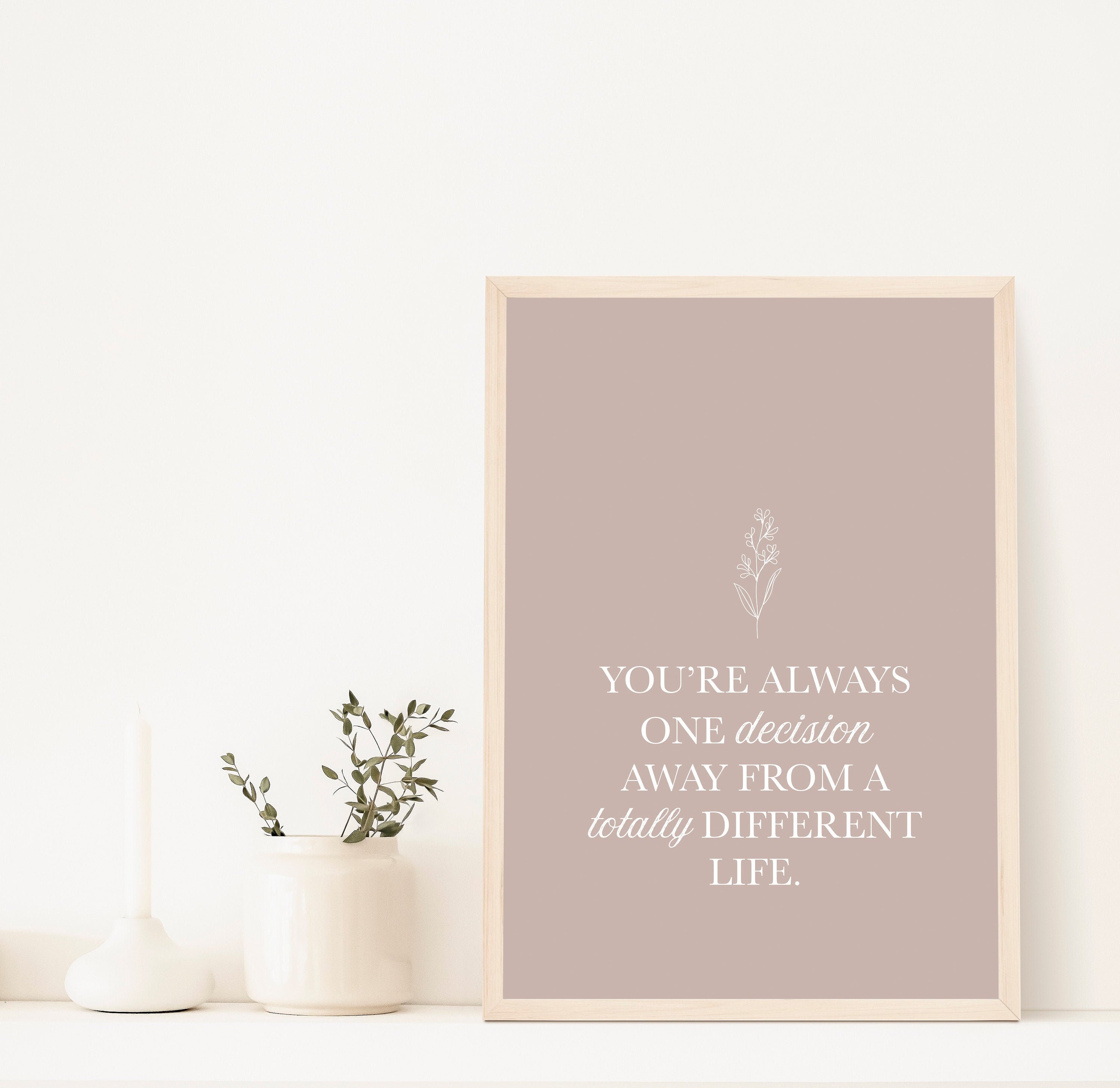 Inspirational Quote Print Boho Art Typography Print Wall | Etsy