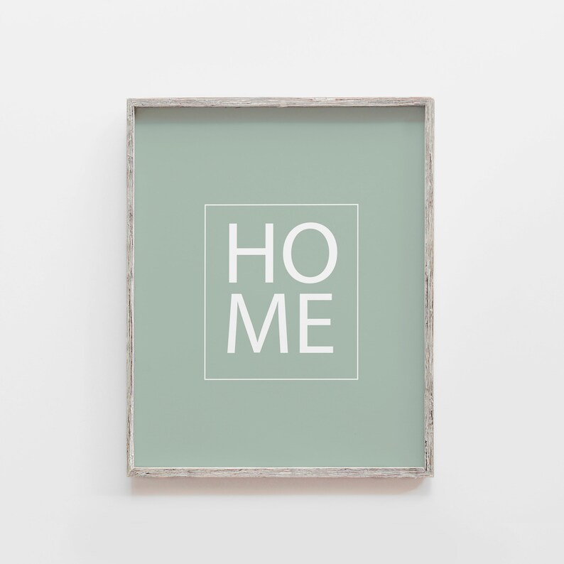 Home Print Typography Print Home Quote Green Art Print - Etsy Canada