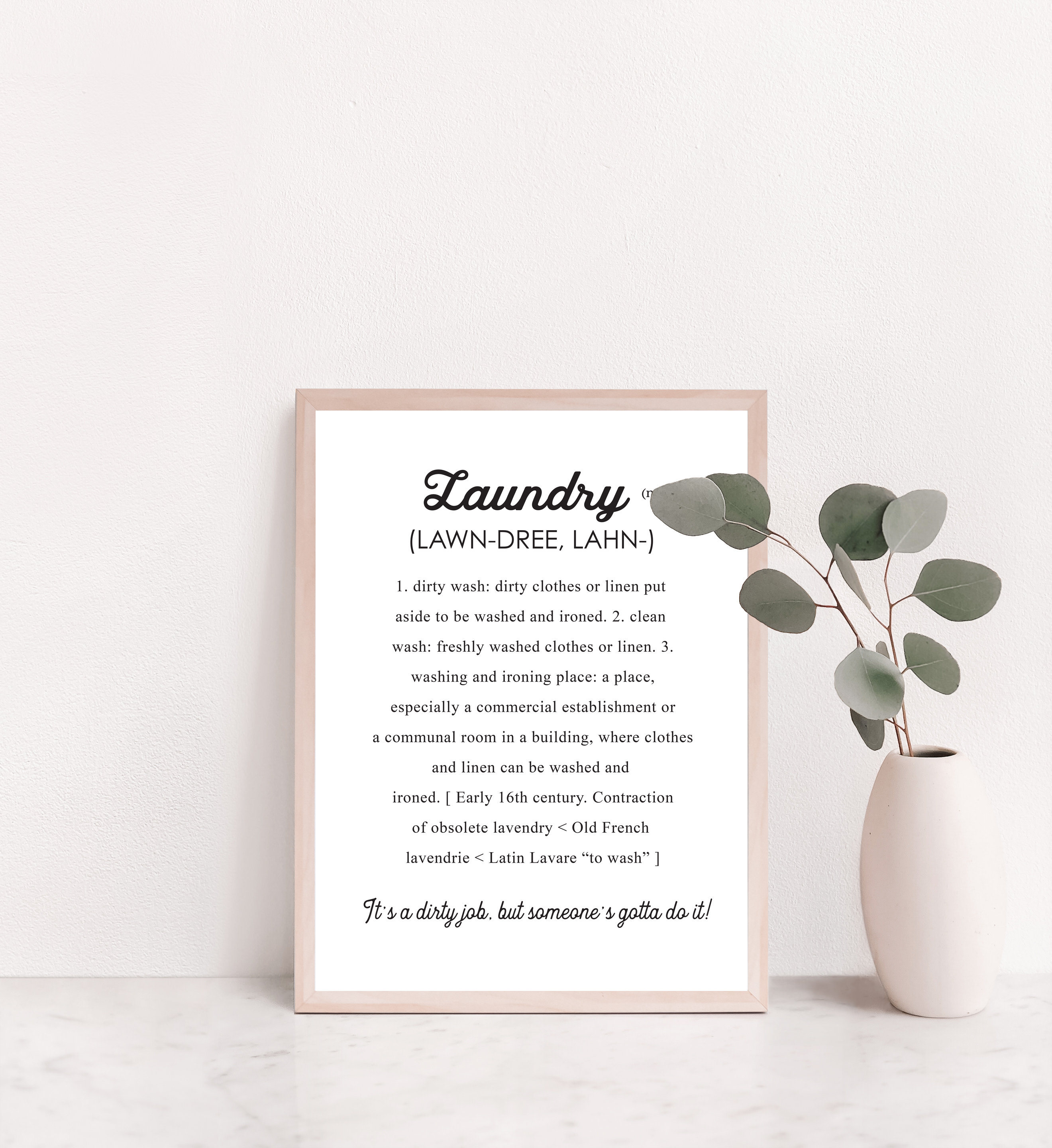 Laundry Definition Print Laundry Room Sign Laundry Room | Etsy