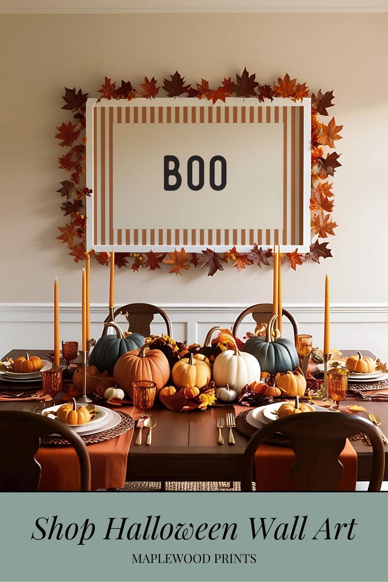 Halloween Printable Art Spooky Season Boo Print Seasonal Fall Decor ...