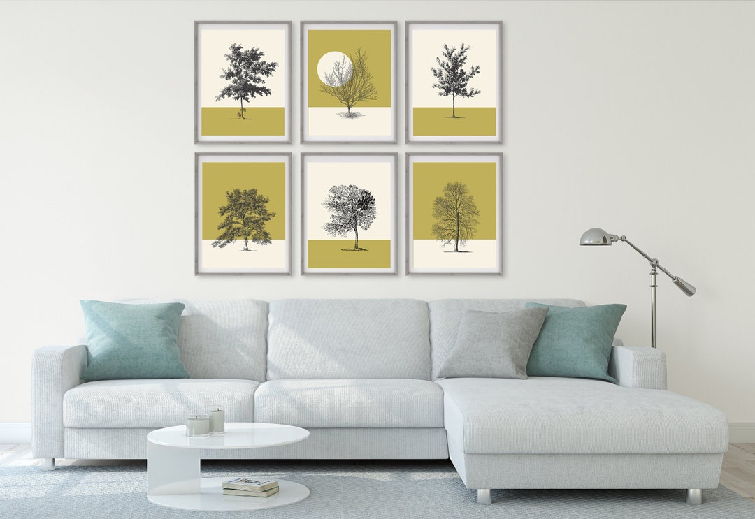 Tree Art Wall Art Set Tree Prints Scandinavian Art Minimalist Art ...