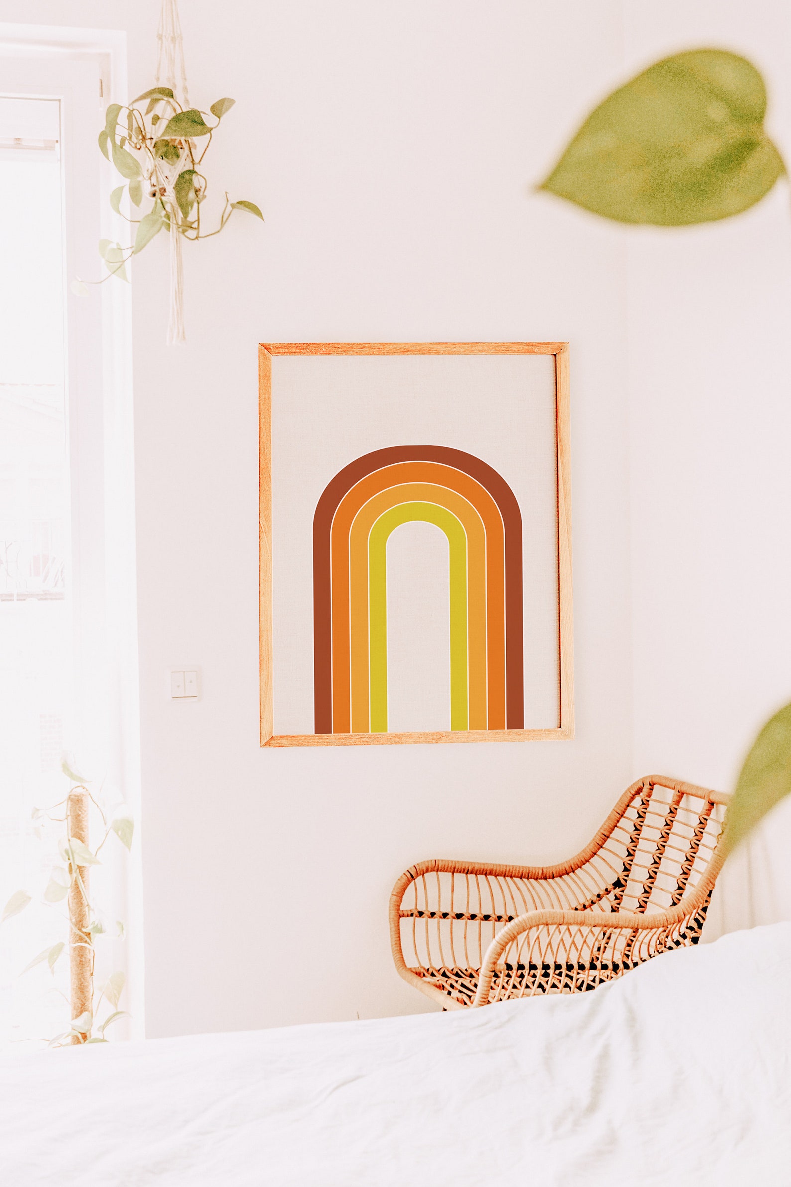 70s Art 70s Rainbow 70s Decor Retro Art Geometric Rainbow - Etsy