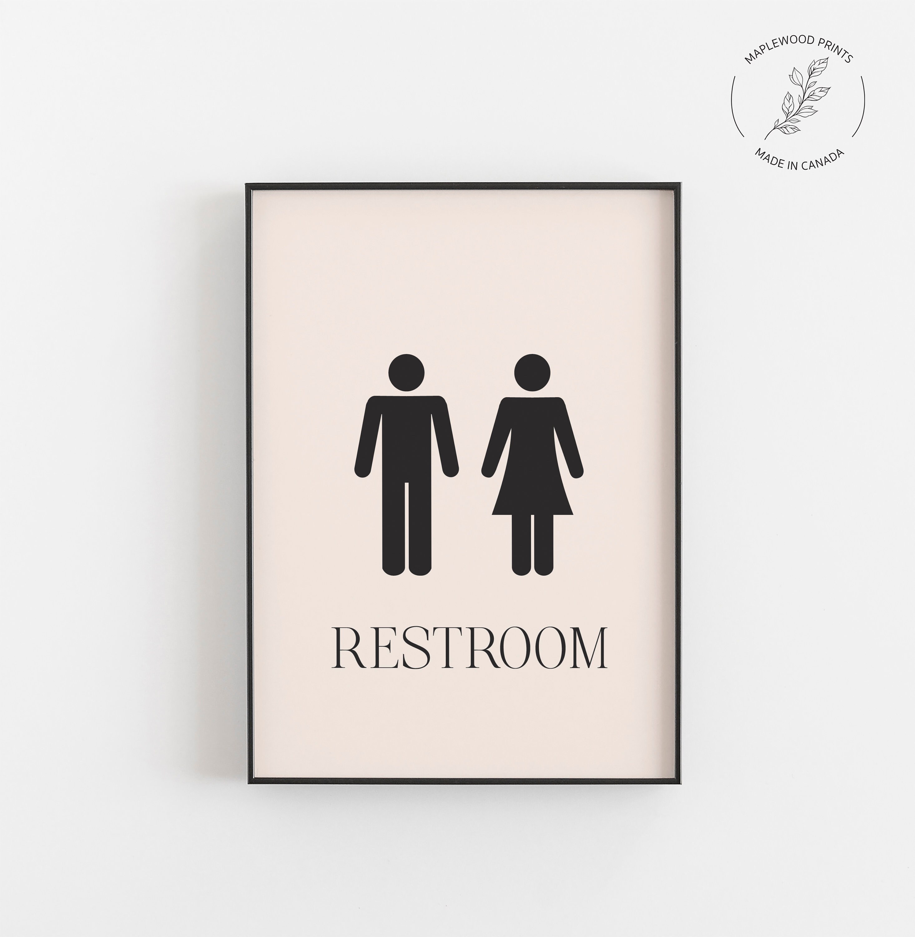 Restroom Sign Unisex Bathroom Restroom Print Men and | Etsy