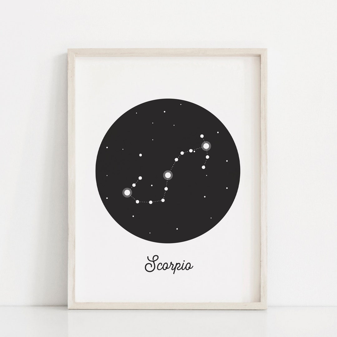 Scorpio Print Scorpio Constellation Print Zodiac Art Print - Etsy