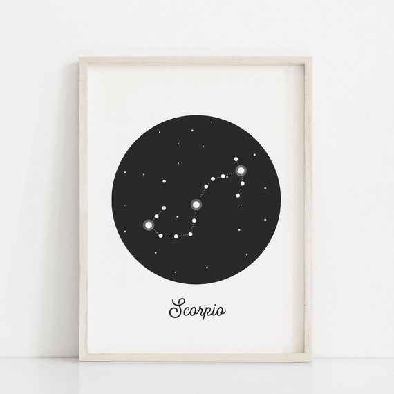 Scorpio Print Scorpio Constellation Print Zodiac Art Print | Etsy