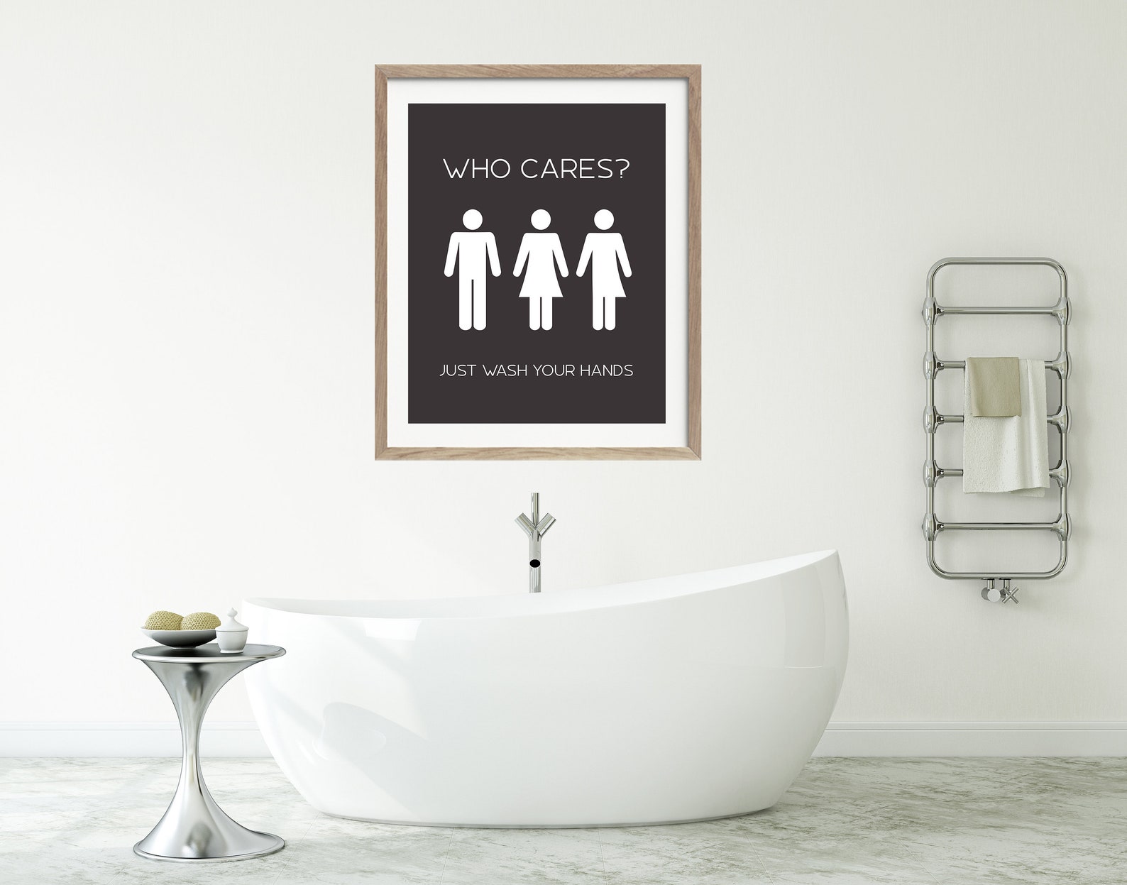 Bathroom Wall Art Gender Neutral Bathroom Art Social Justice - Etsy