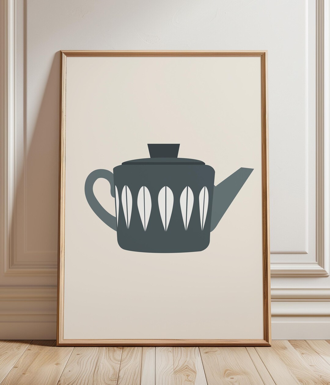 Mid-century Modern Teapot Print, Retro Kitchen Decor, Vintage Teapot ...