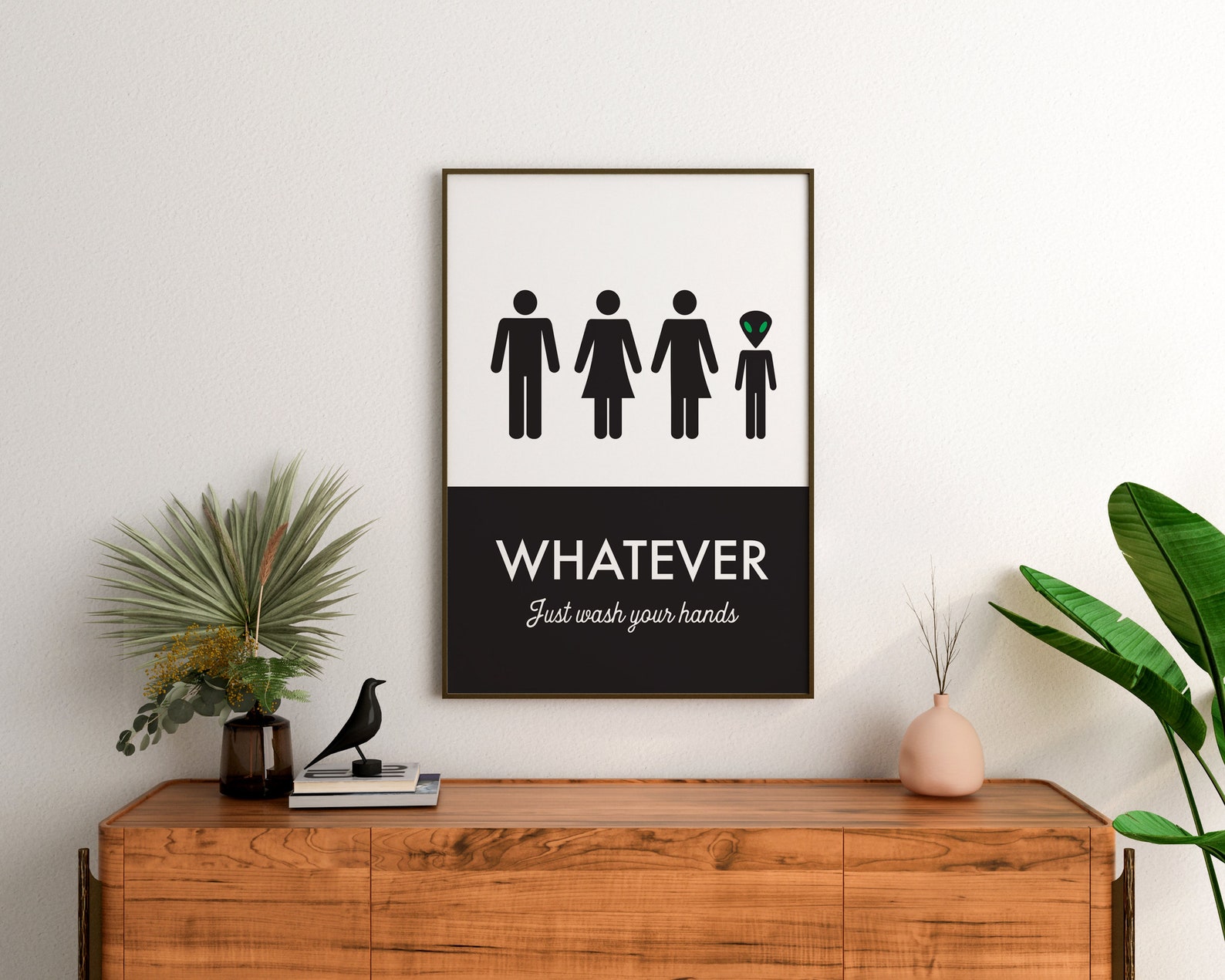 Unisex Bathroom Sign Funny Bathroom Print Unisex Bathroom Etsy