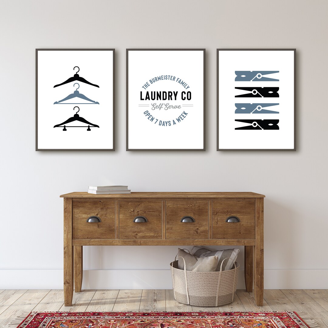 Laundry Room Art Set of Three Laundry Wall Art Wall Art - Etsy Canada