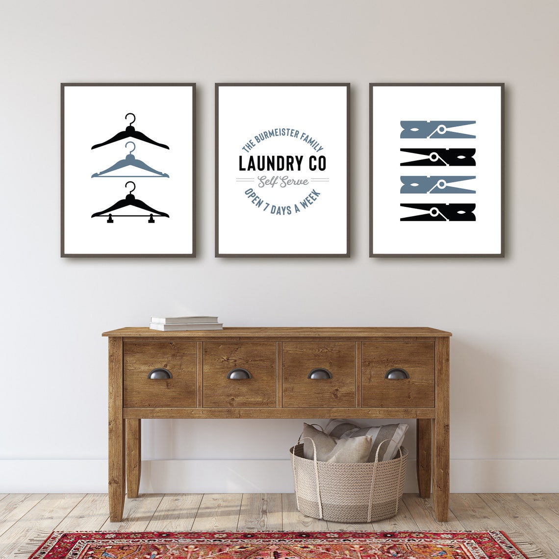 Laundry Room Art Set of Three Laundry Wall Art Wall Art - Etsy