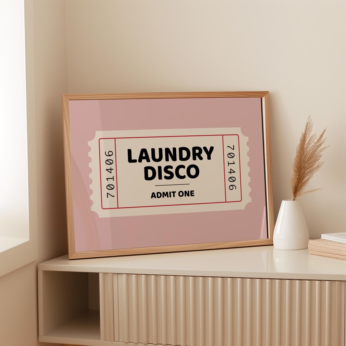 Trendy Laundry Room Wall Art Funny Laundry Sign Disco Print Retro ...