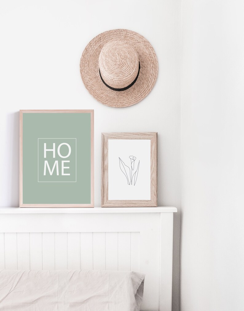 Home Print Typography Print Home Quote Green Art Print - Etsy Canada