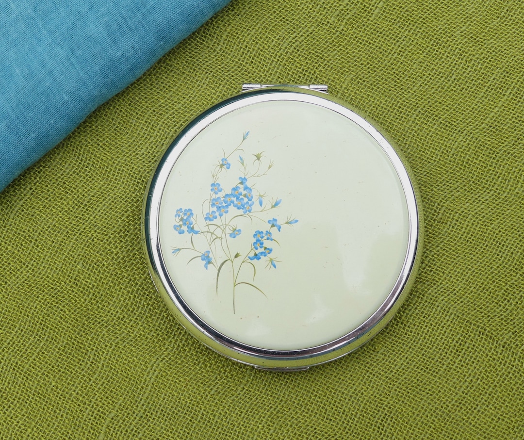 STRATTON Silver-plated Powder Compact With Forget-me-not Design, Inc ...