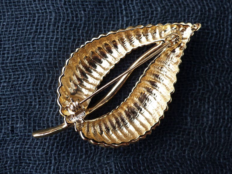COROCRAFT by CORO Gold-plated Leaf Brooch BNWT Vintage 1970s | Etsy