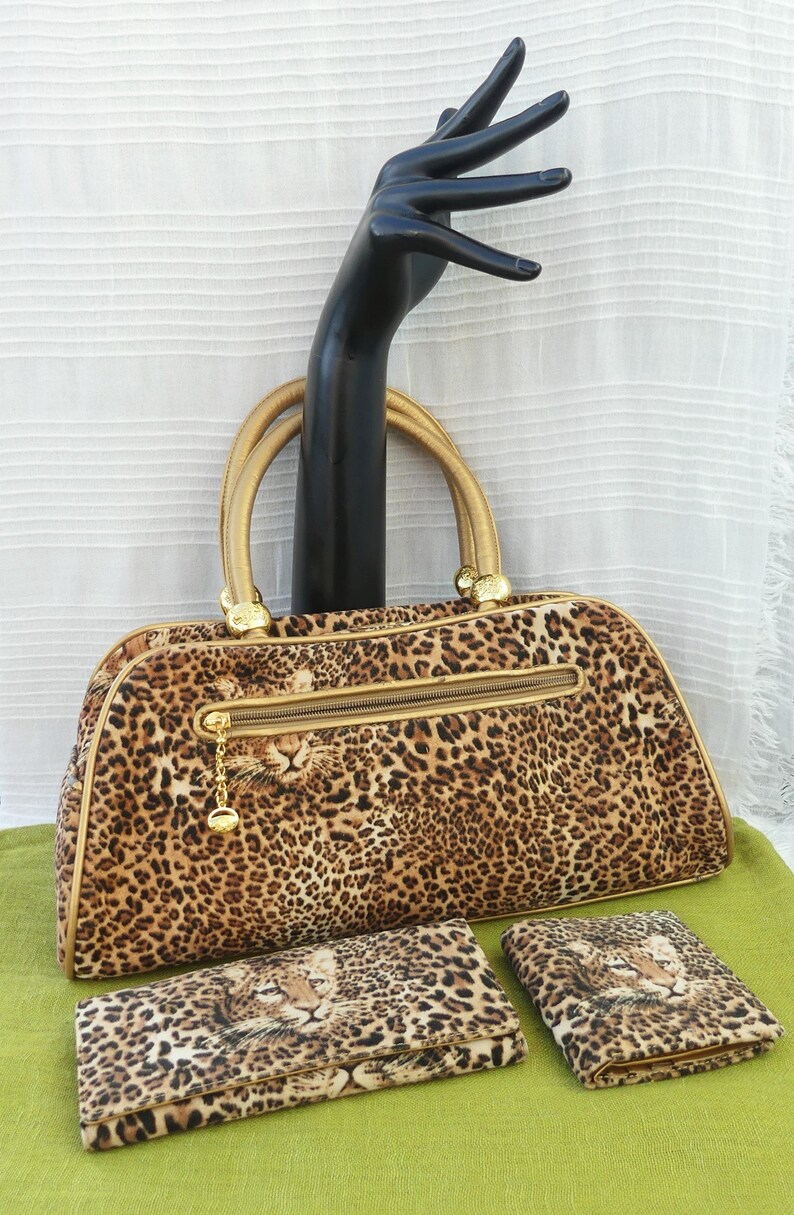 BUTLER & WILSON Leopard Print Faux Suede Handbag With - Etsy UK